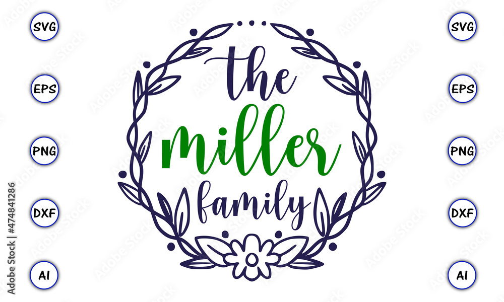 The miller family SVG, Monogram SVG Bundle, Monogram sublimation ...