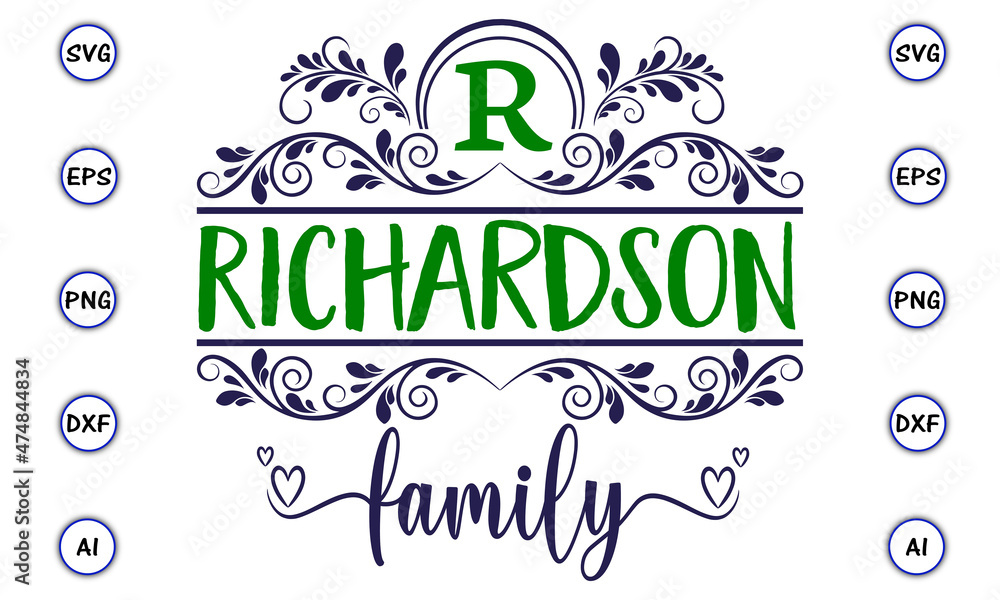 Richardson family SVG, Monogram SVG Bundle, Monogram sublimation ... Richardson family SVG, Monogram SVG Bundle, Monogram sublimation ...