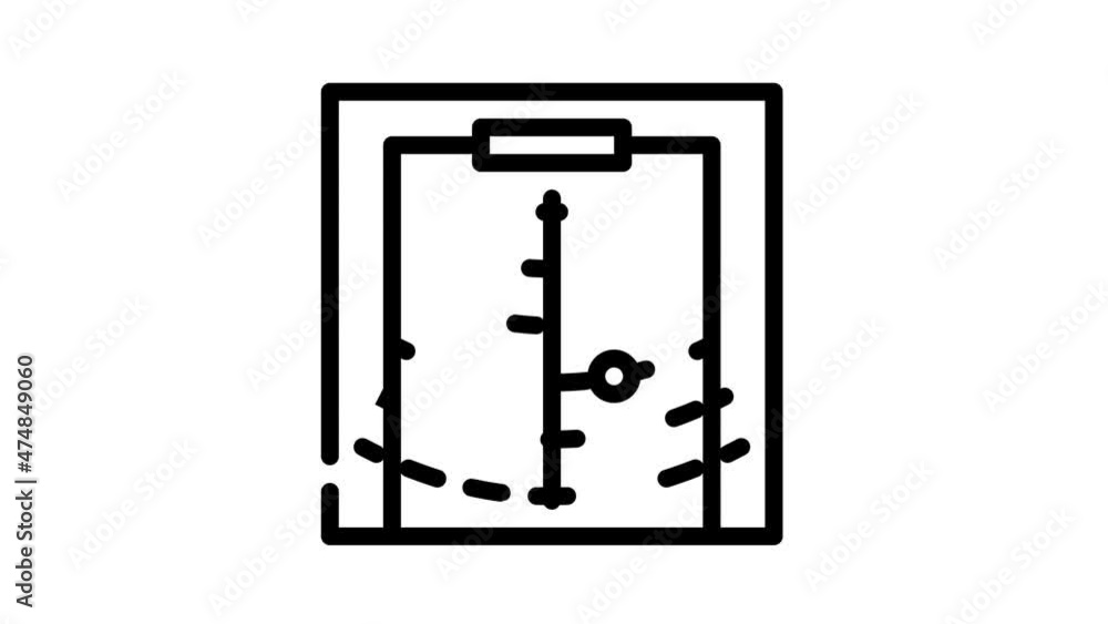 Vidéo Stock sound sensor for blind people animated line icon sound ...