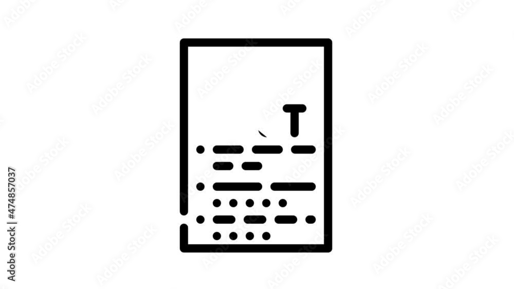 iq test animated line icon iq test sign. isolated on white background ...