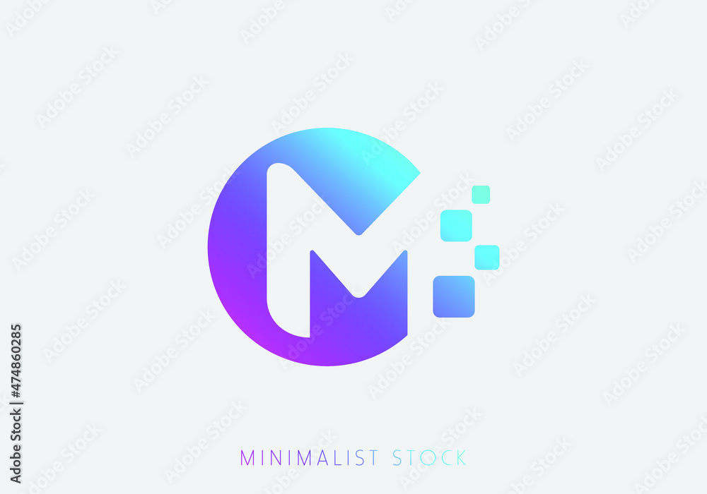 Letter M in Circle Abstract Icon Vector Logo Alphabet Monogram ...