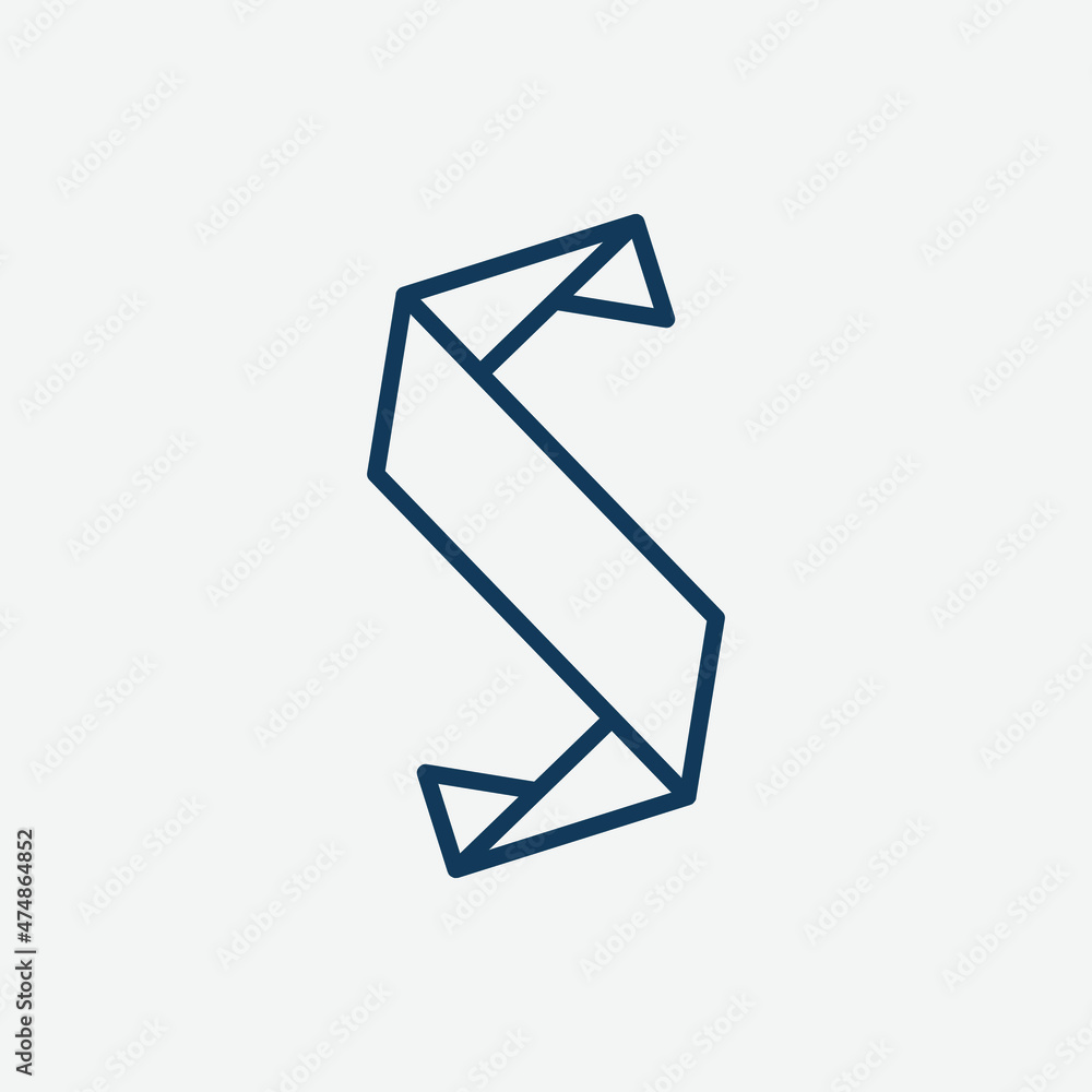 Letter S logo.Typographic icon.Lettering sign isolated on light ...