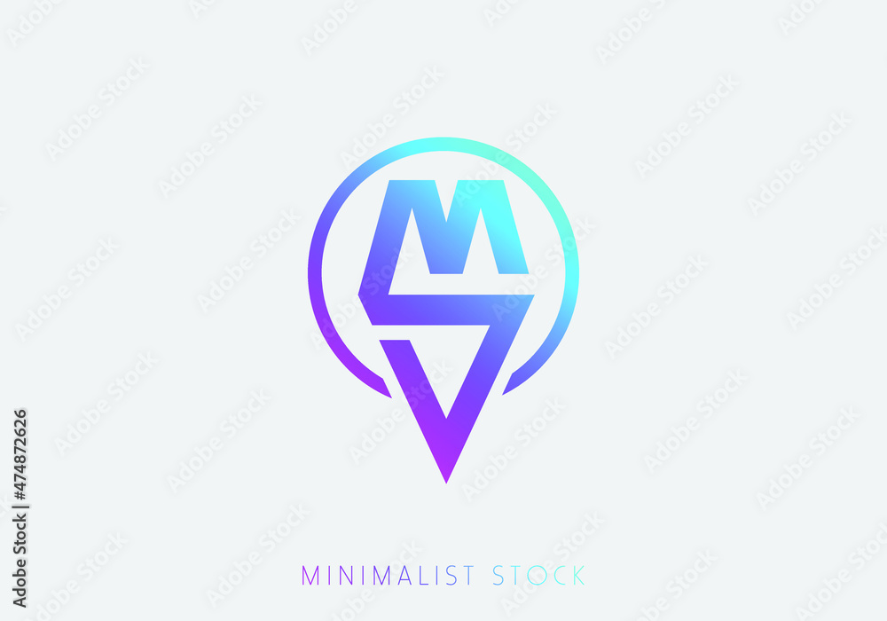 Letter SM, MS, M, S Abstract Icon vector Logo Alphabet Monogram ...
