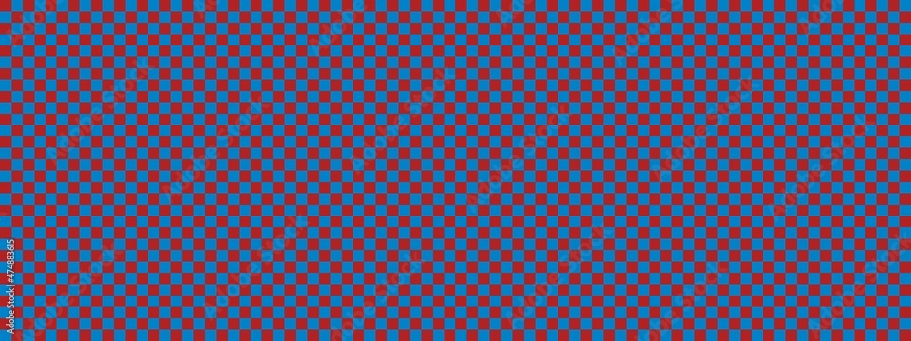 Checkerboard banner. Blue and Firebrick colors of checkerboard. Small ...