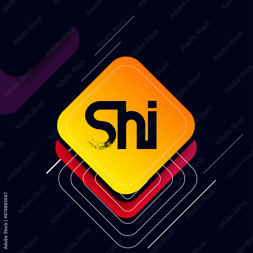 SNI Brush Stroke Letter Logo Design. Black Paint Logo Letter Icon with ...