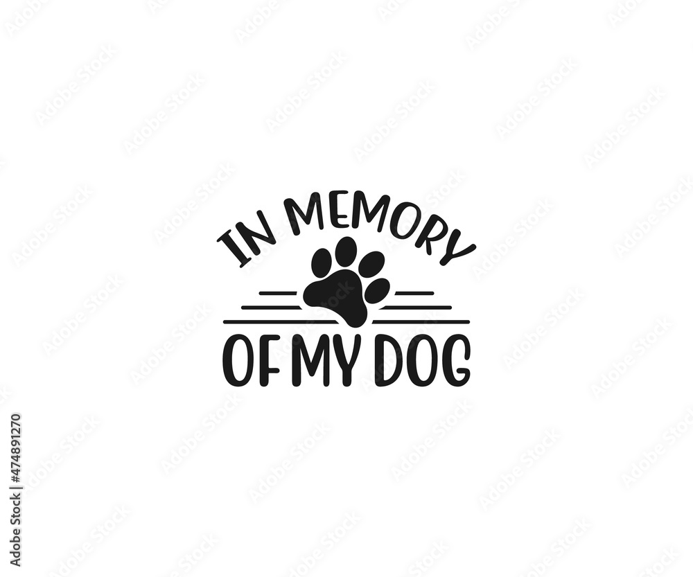 Vetor de Dog Bereavement Vector, In memory of my dog, Dog Bereavement ...