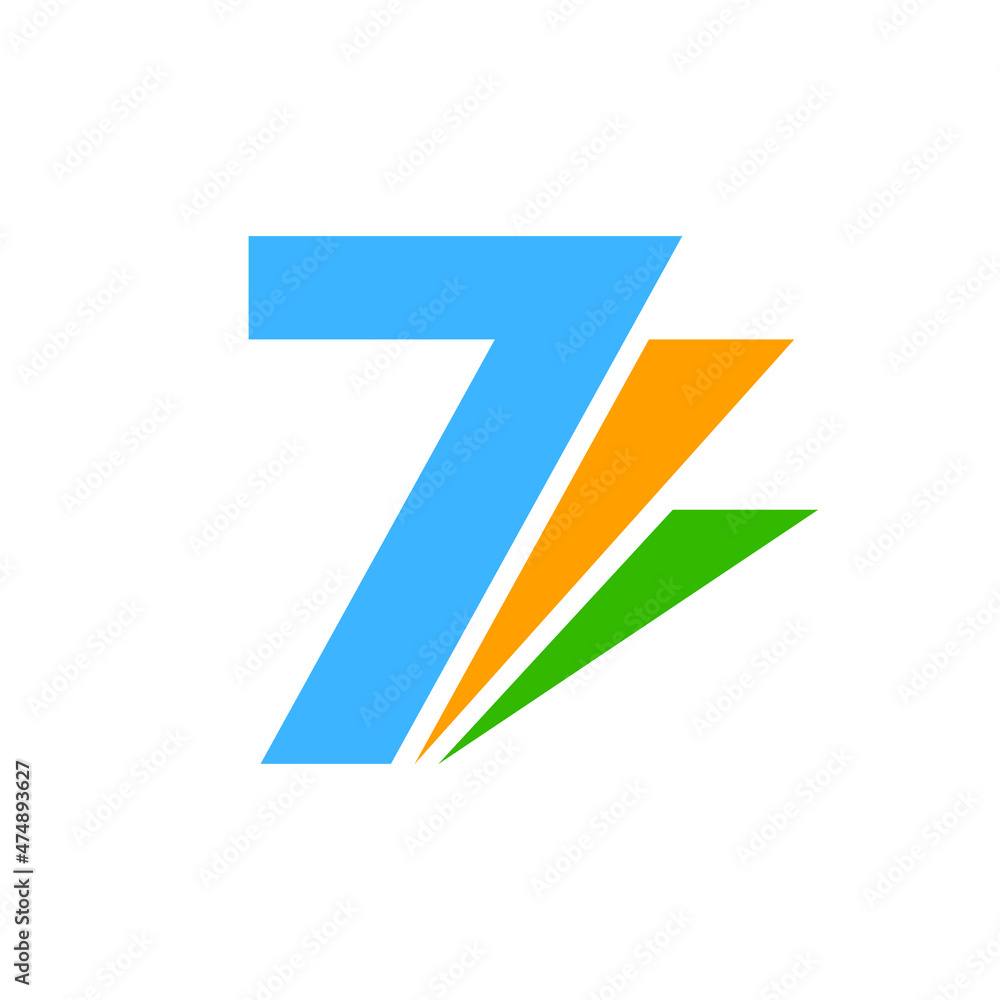 7 Logo can be used for company, icon, and others. Stock Vector | Adobe ...
