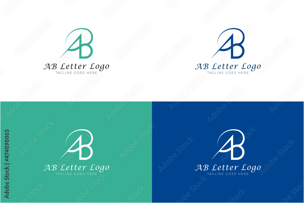 AB Letter Logo Design vector template, AB Beauty Logo, Letter Ab ...