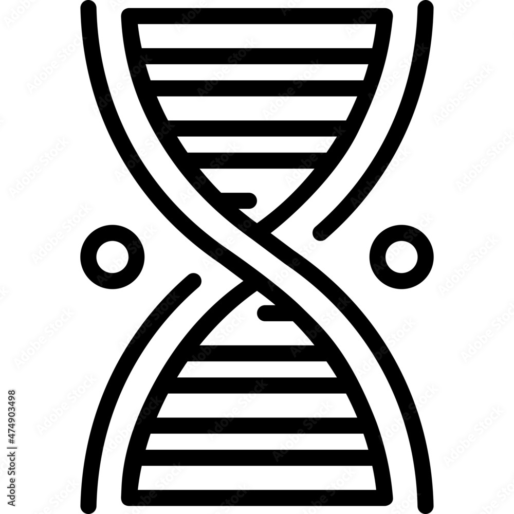 dna outline icon Stock Vector | Adobe Stock
