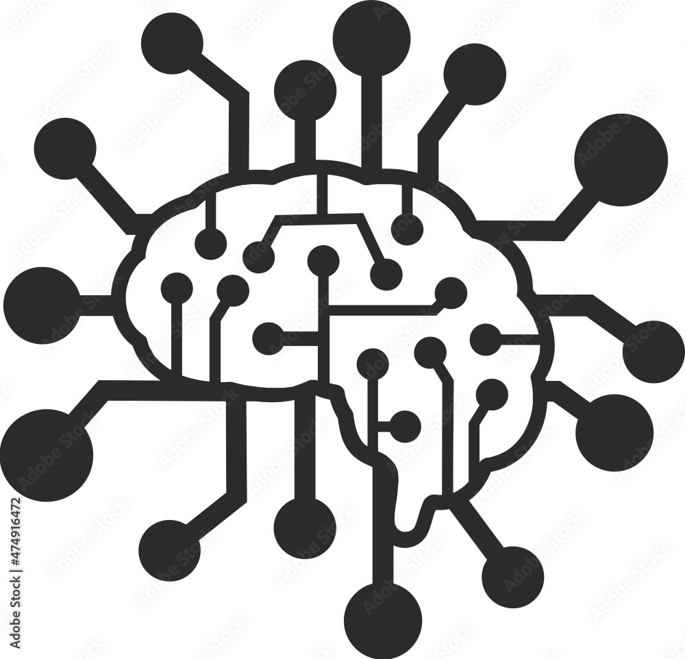 artificial intelligence ai mind map icon Stock Vector | Adobe Stock