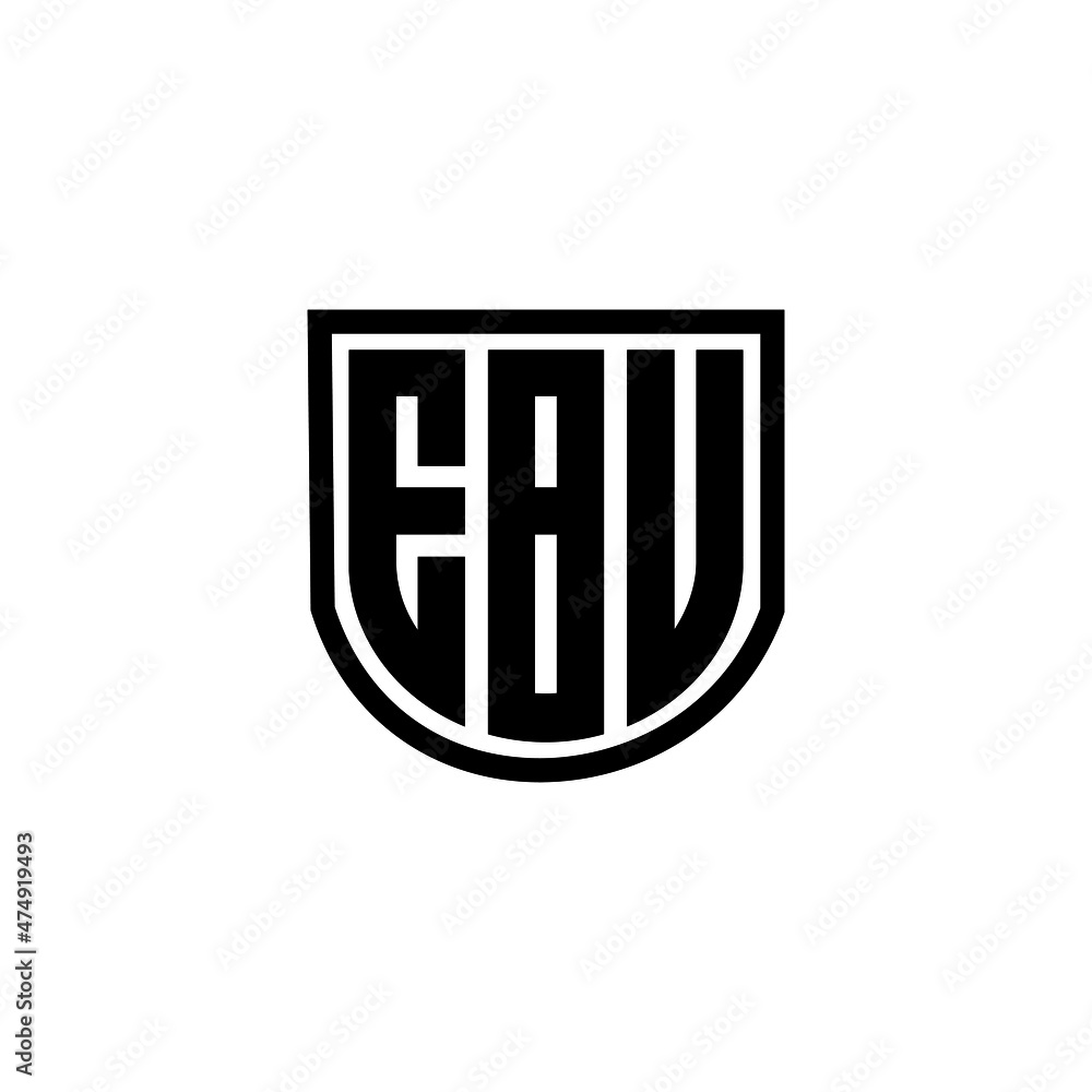 EBU letter logo design with white background in illustrator, vector ...