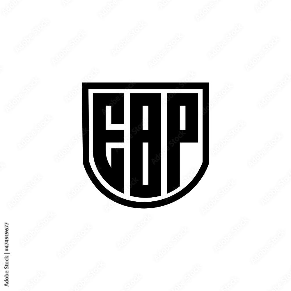 EBP letter logo design with white background in illustrator, vector ...