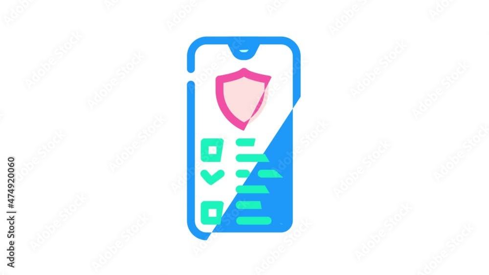 data access animated color icon data access sign. isolated on white ...