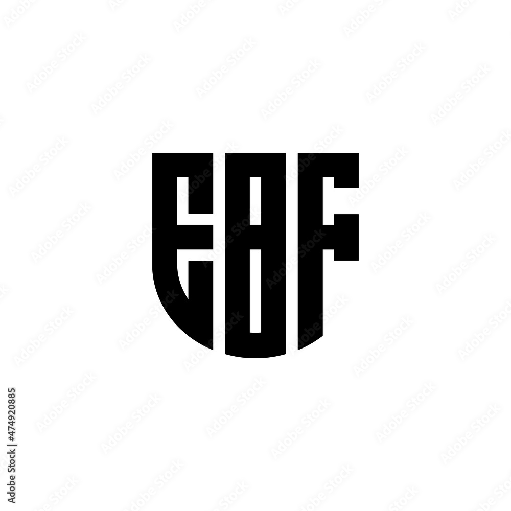 EBF letter logo design with white background in illustrator, vector ...