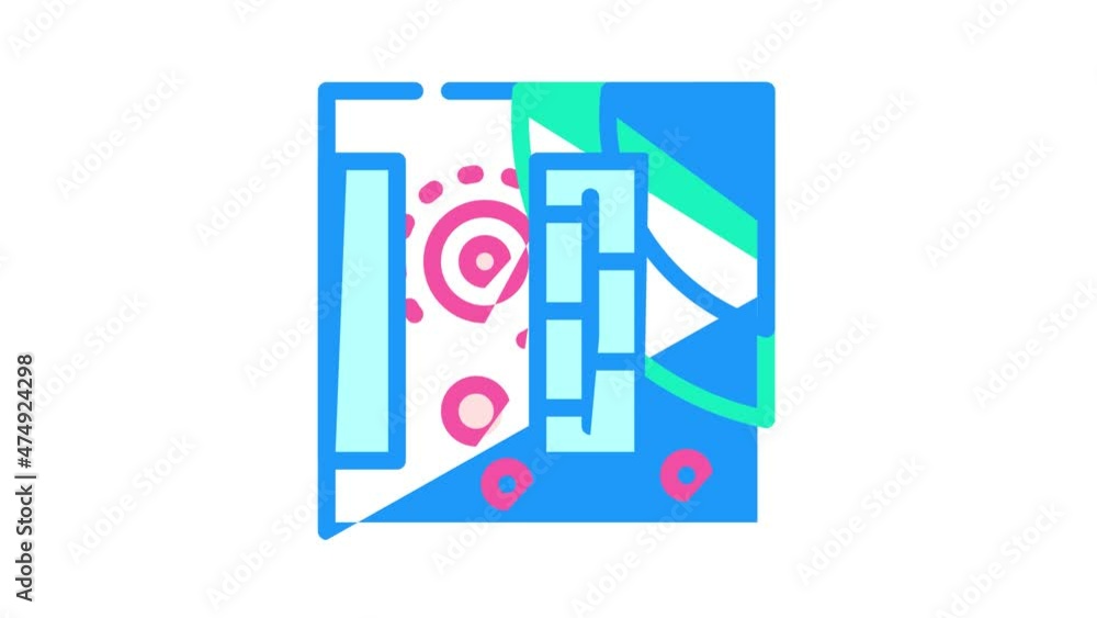 store heatmap animated color icon store heatmap sign. isolated on white ...