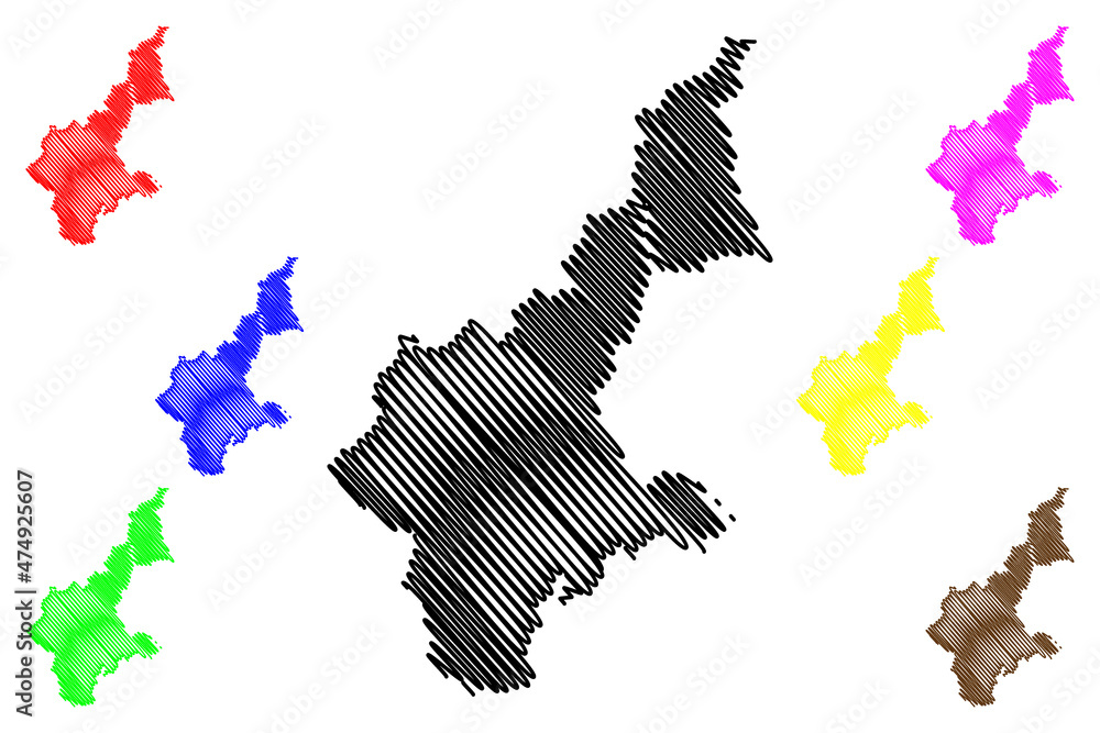 Kota district (Rajasthan State, Republic of India) map vector ...