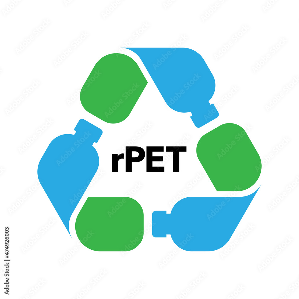 Made with 100% recycled materials vector icon logo badge Stock Vector ...