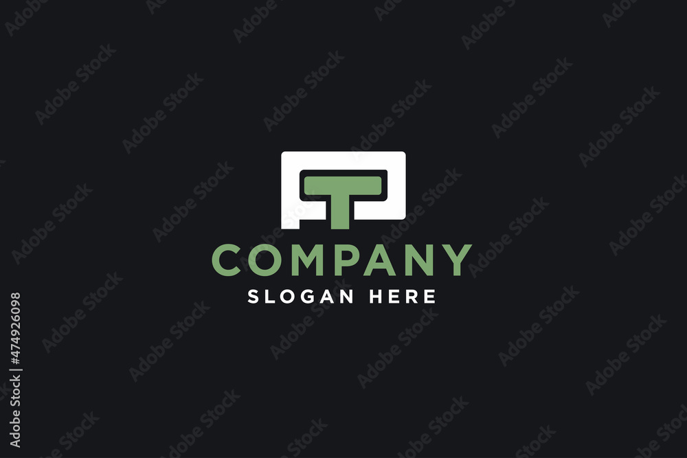 Initials letter PT logo design vector illustration. Stock Vector ...