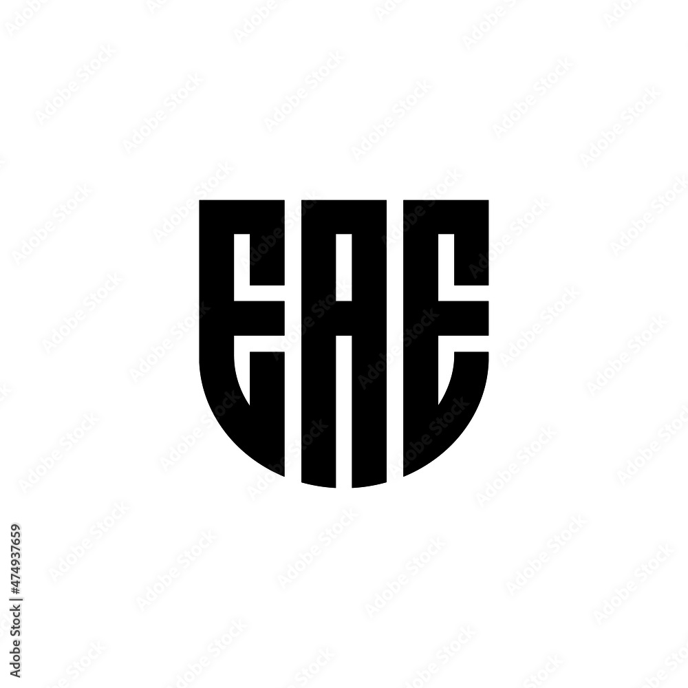 EAE letter logo design with white background in illustrator, vector ...