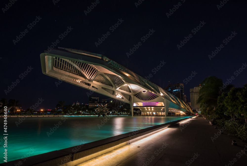 Rio de Janeiro, Brazil, May 2018 - beautiful view of Museu do Amanhã, a ...