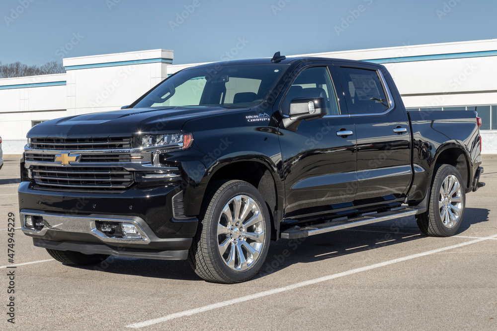 Chevrolet Silverado display. Chevy offers the Silverado in WT, Custom ...
