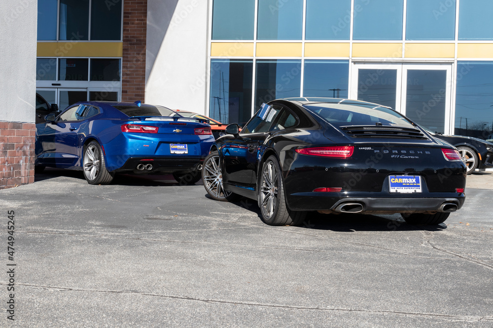 CarMax Auto Dealership sports car display. CarMax is the largest used ...