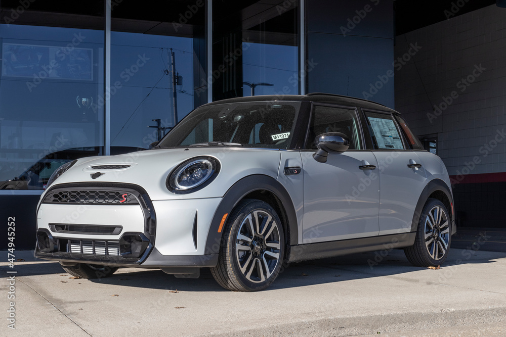 Mini Cooper S Hardtop display at a Mini dealership. Mini is a ...
