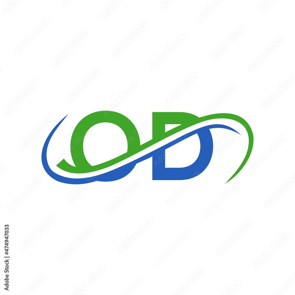 Initial Letter OD Logo Design. OD logo Design for Financial ...