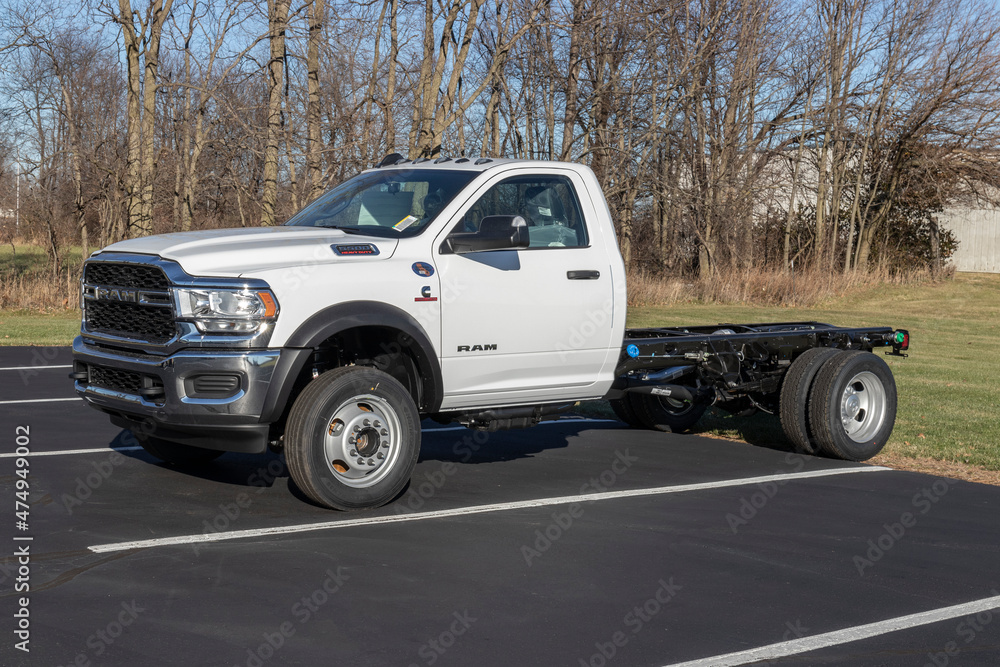 Ram 5500 Heavy Duty Chassis Cab on display at a Stellantis Ram ...