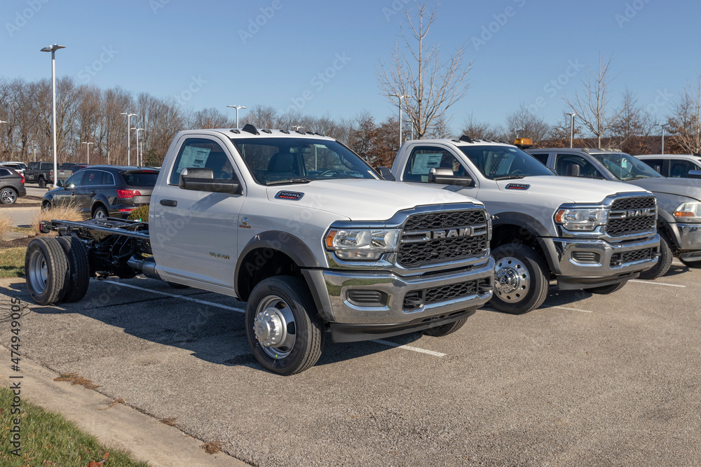 Ram 5500 Heavy Duty Chassis Cab on display at a Stellantis Ram ...