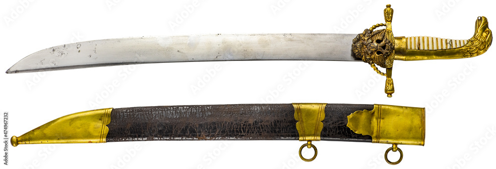 cold steel naval cutlass officer's knife Stock Photo | Adobe Stock