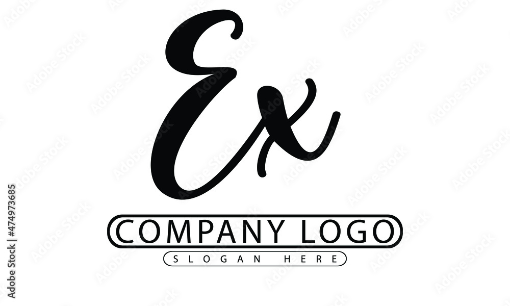 Ex letter template.Ex initial logo design Stock Vector | Adobe Stock