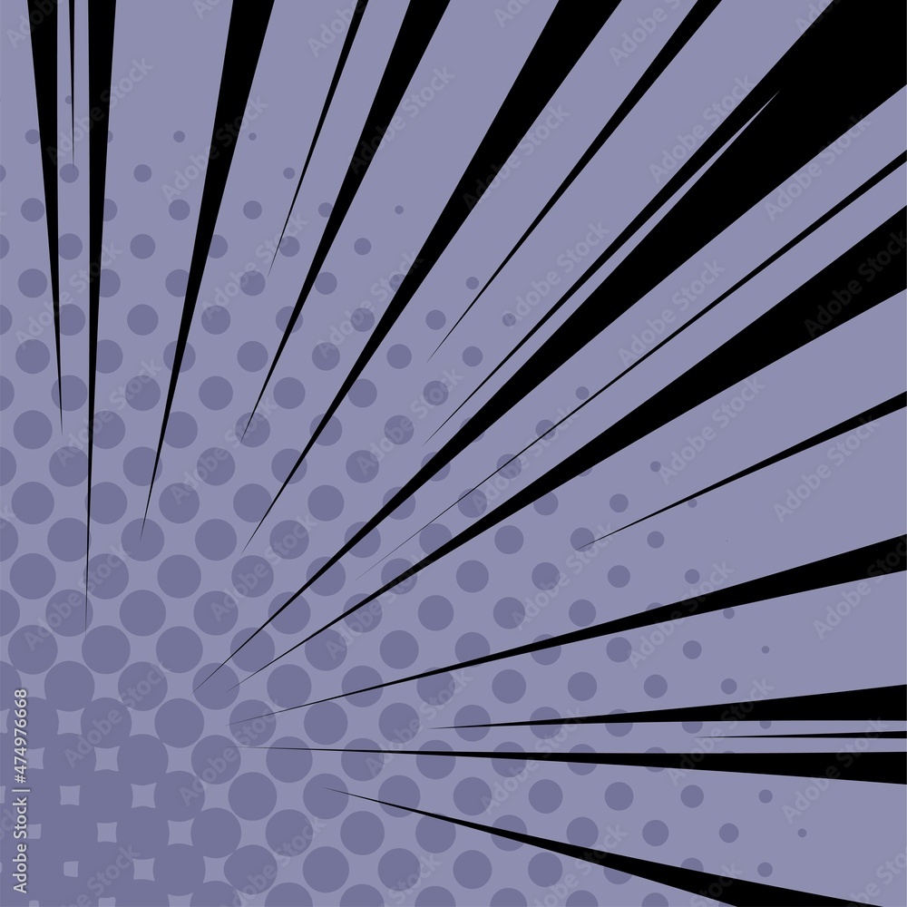 Violet Manga anime action frame lines. Pop art retro background with ...