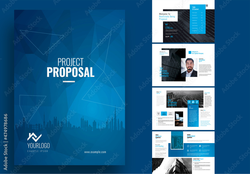 Real Estate Creative Project Proposal Stock Template | Adobe Stock
