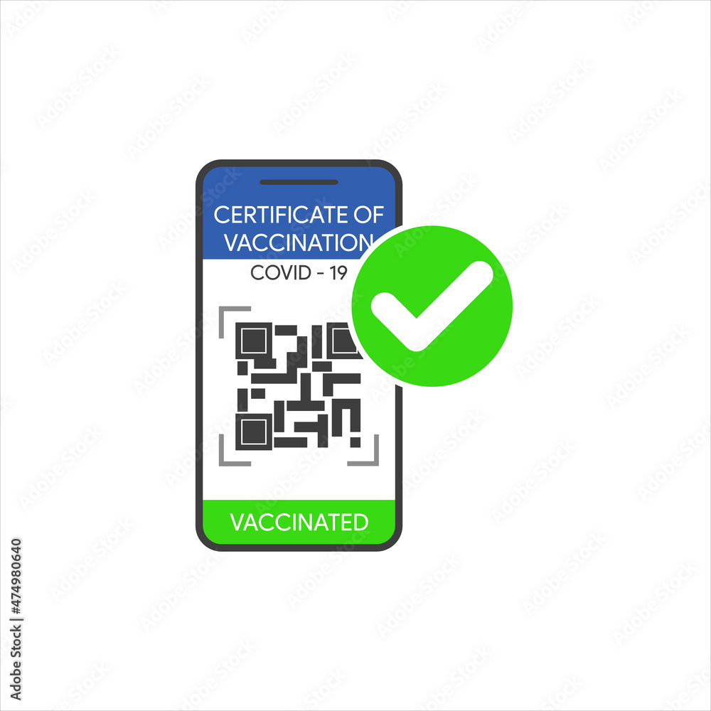 smartphone with qr code on the screen. Travel authorization concept ...
