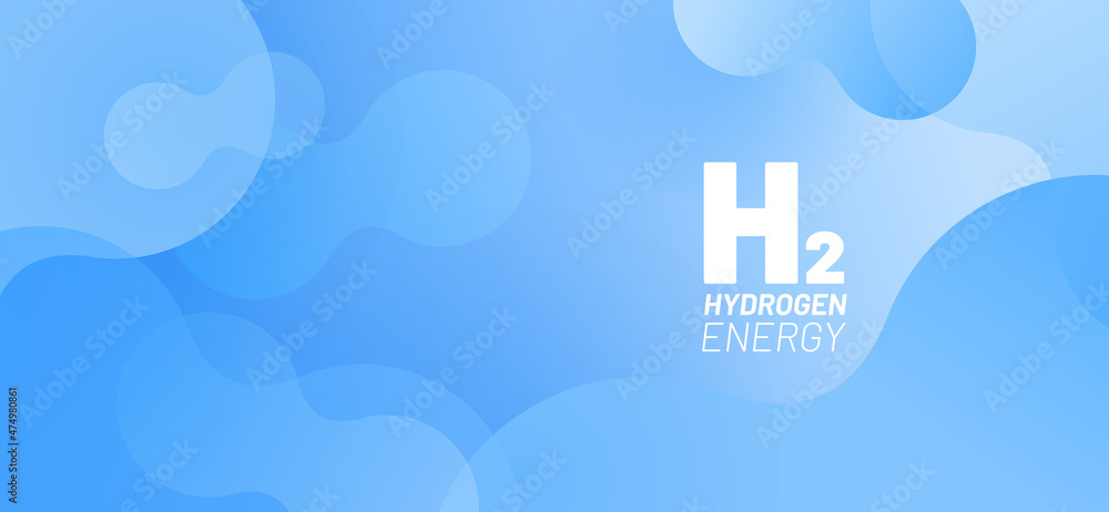 Abstract blue background for website banner in bright blue. Floating ...