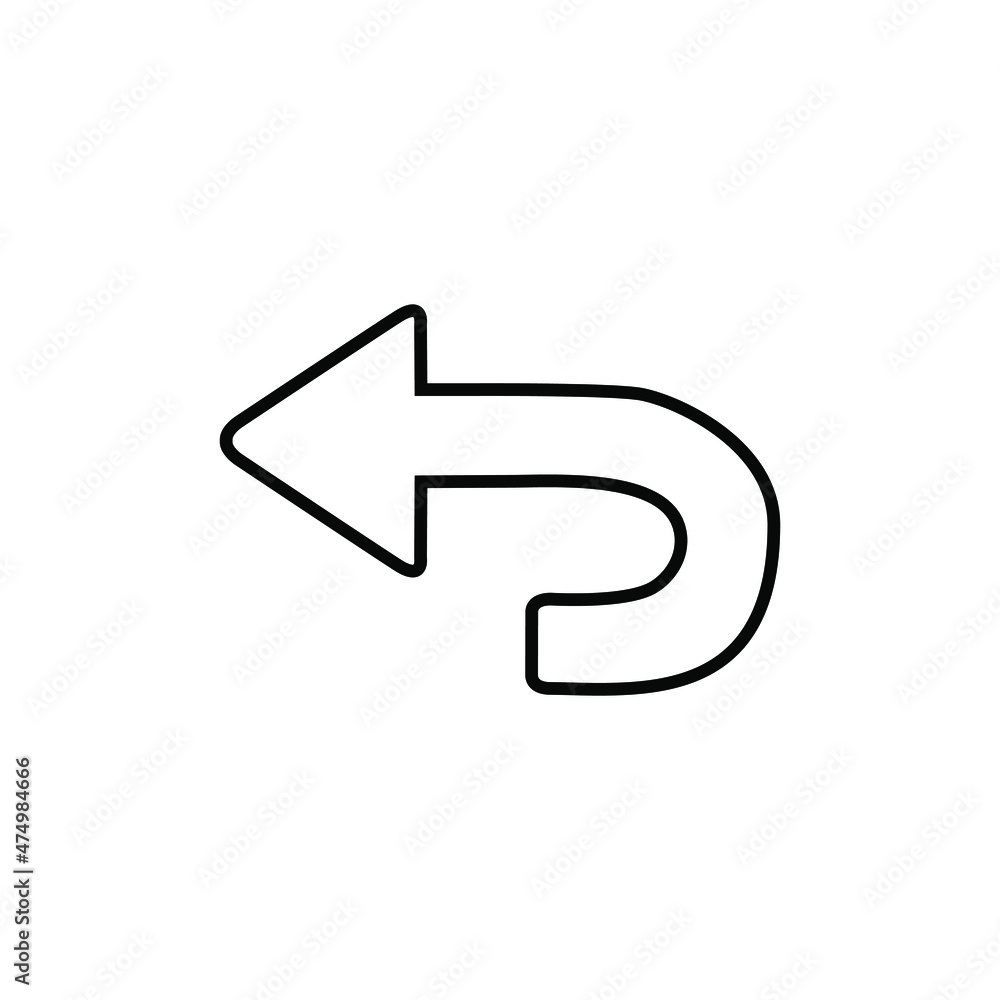 Go back return arrow icon. Go back return arrow icon sign symbol in ...