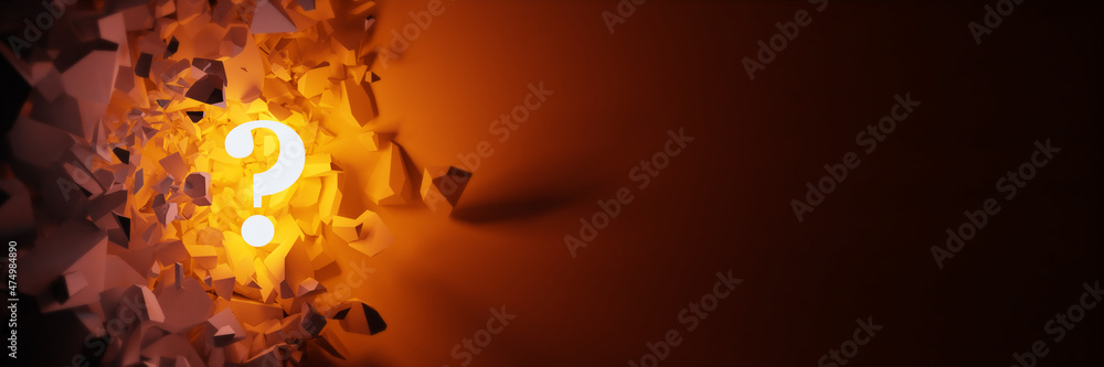 Question mark concept, 3d rendering illustration Stock Illustration ...