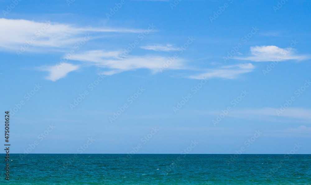 Blue sea blue background look calm landscape viewpoint for design ...