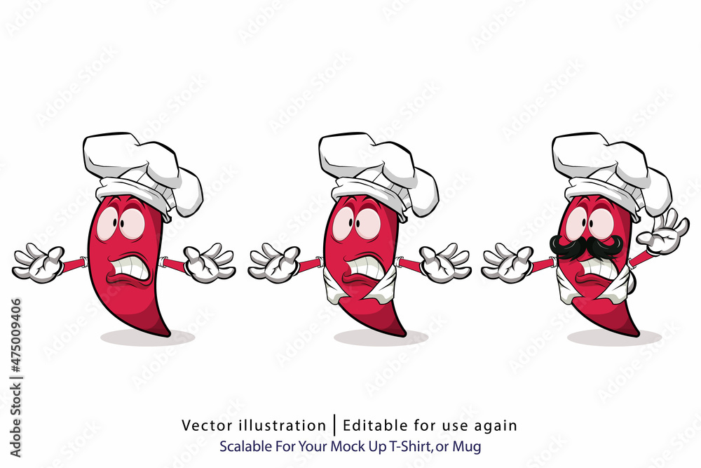 Cute red chili cartoon character animation. Comic characters. Chilli ...