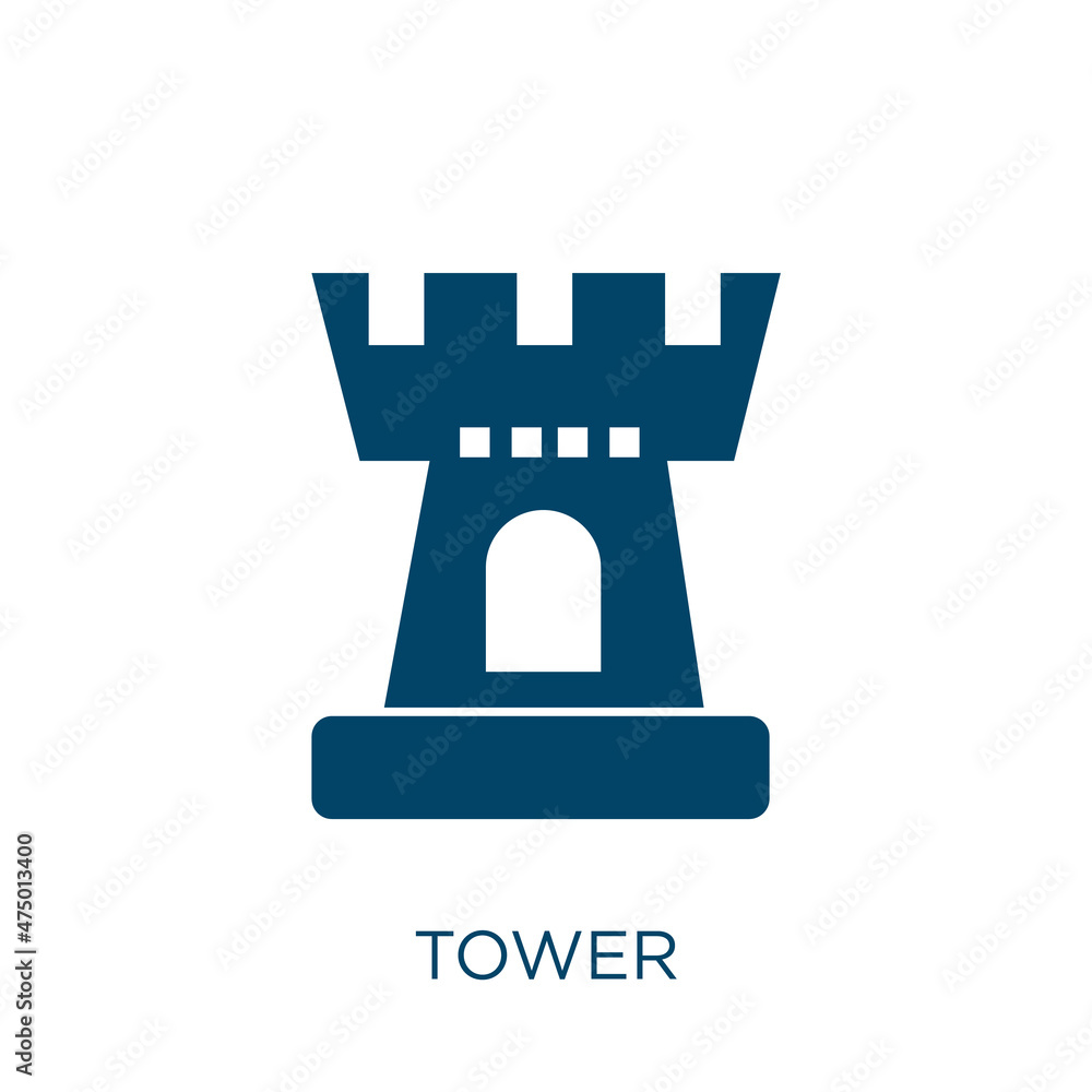 tower vector icon. building filled flat symbol for mobile concept and ...