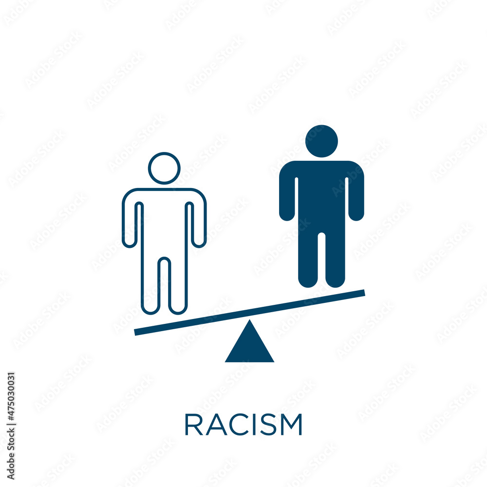 racism vector icon. discrimination filled flat symbol for mobile ...