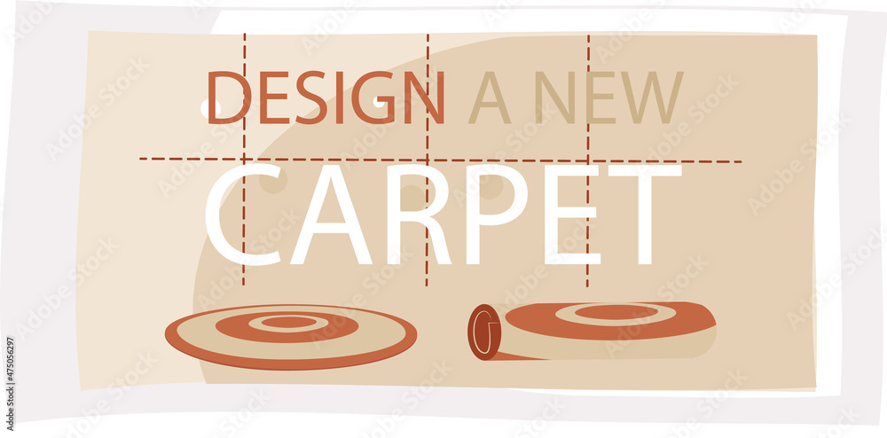 Design a new carpet flat vector banner, isolated on white background ...