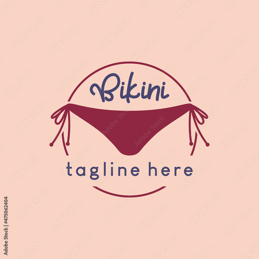 Bikini Wear Logo Design Vector Stock Vector | Adobe Stock
