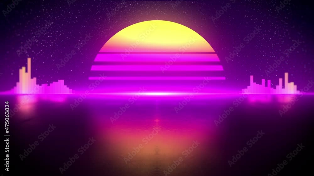 Music retro background for retro arcade classic films and cinematic in ...