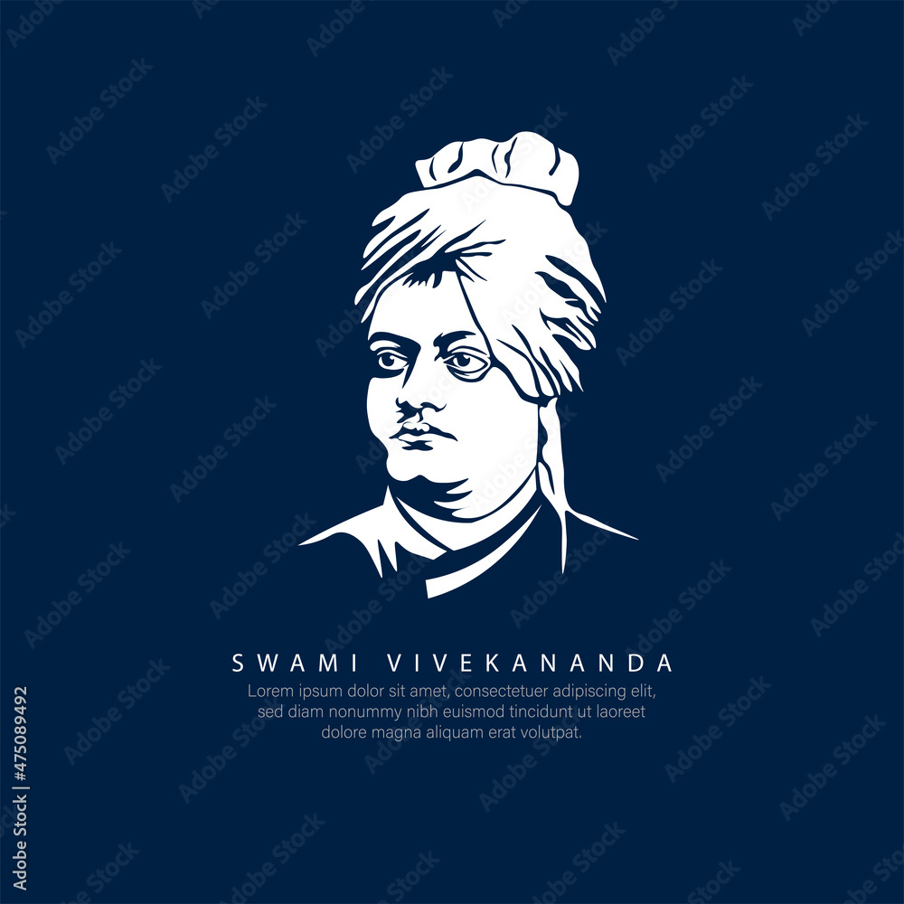 Poster vectror illustration of Swami Vivekananda. – Wall Art | UkPosters