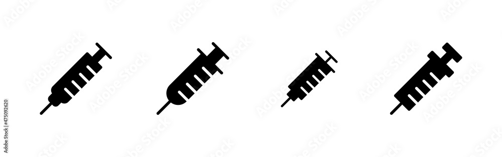 Syringe icons set. injection sign and symbol.vaccine icon Stock Vector ...