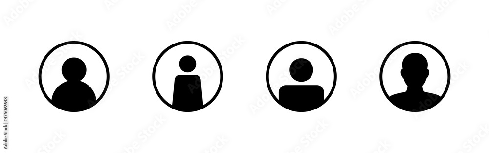 User Icons set. person sign and symbol. people icon. Stock Vector ...