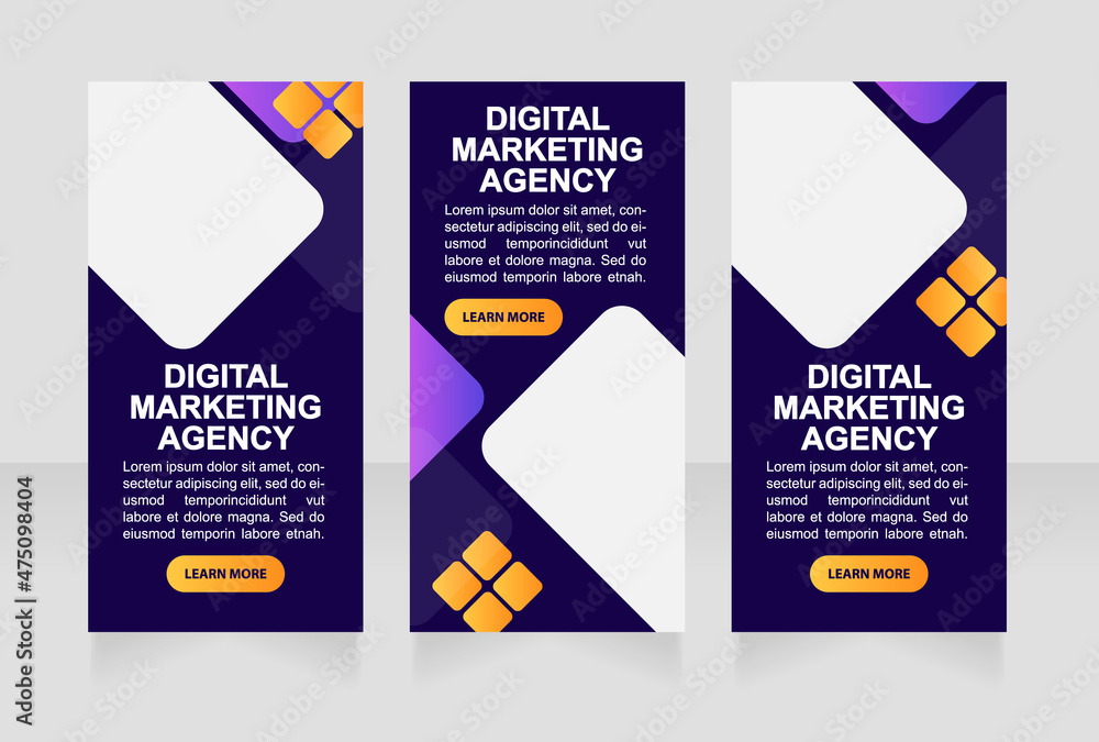 Digital marketing online event web banner design template. Vector flyer ...