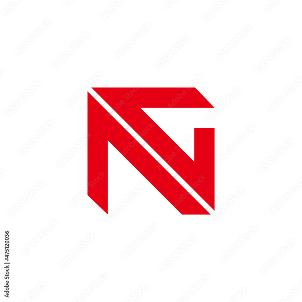 letters ng motion arrow up simple geometric arrows logo vector Stock ...